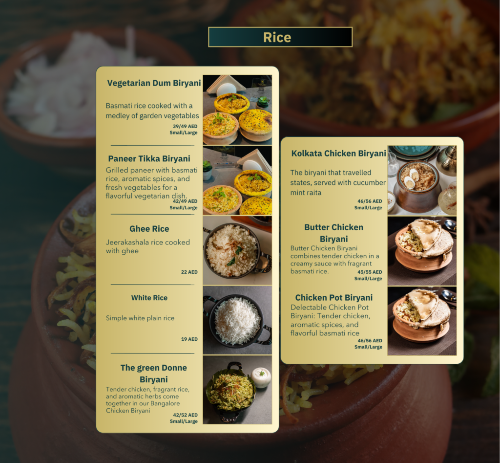 Rice & Biryani - Clove Tree Restaurant